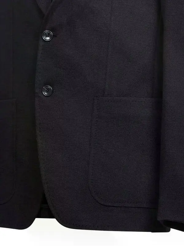 Tagliatore Log-detail Single-breasted Blazer - Black