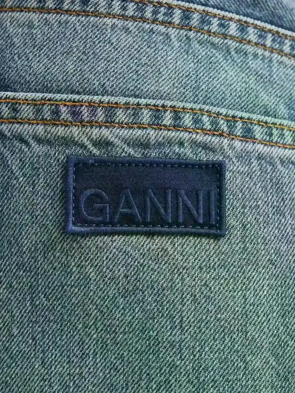 GANNI Logo-patch Jeans