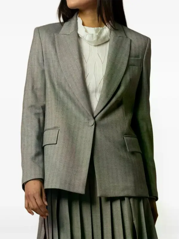 KOCCA Single-breasted Blazer With Notched Lapels