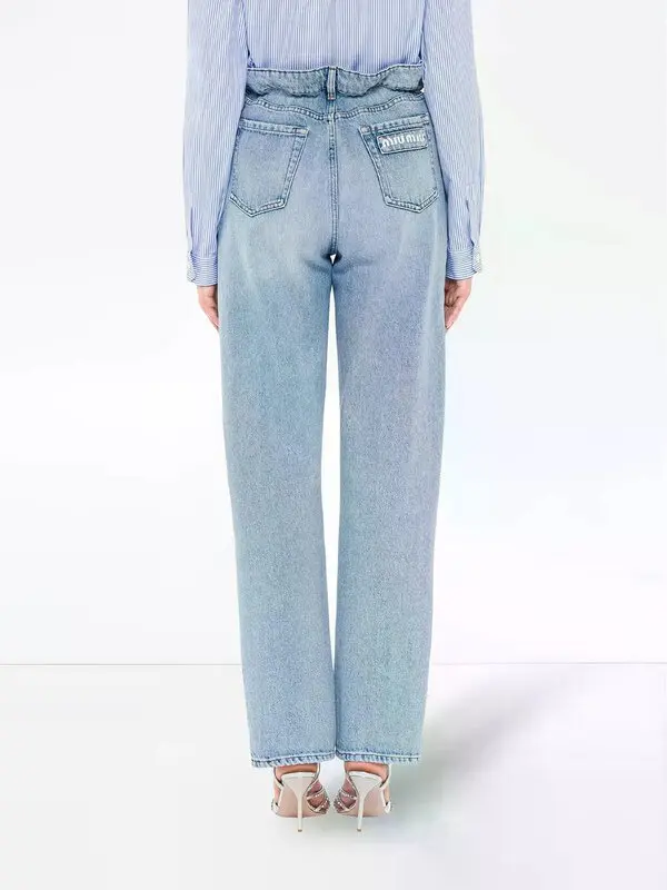 Miu Miu High-waisted Straight-leg Jeans
