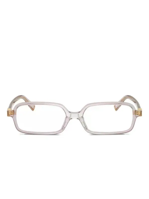 Miu Miu Rectangle-frame Eyeglasses - Pink
