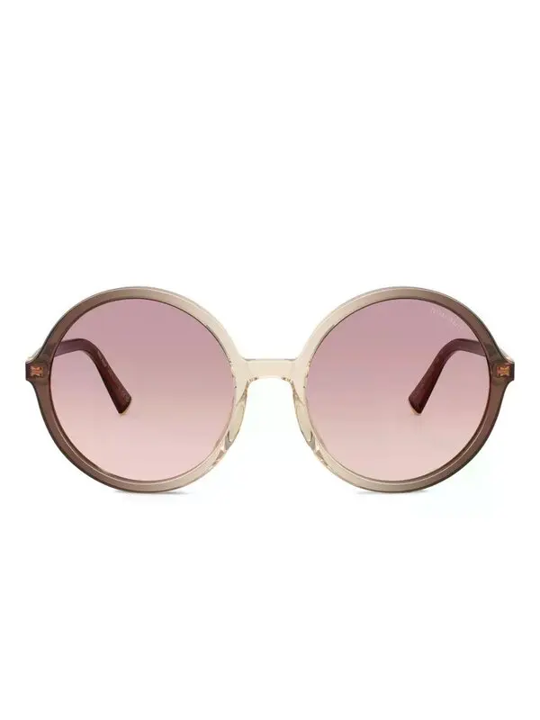 Miu Miu Round-frame Sunglasses - Brown