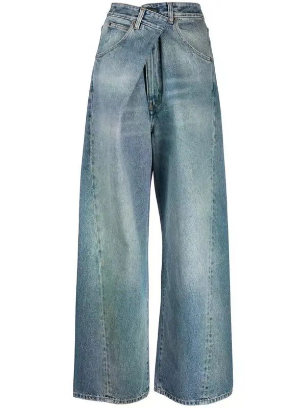 DARKPARK Ines Asymmetric Wide-leg Jeans