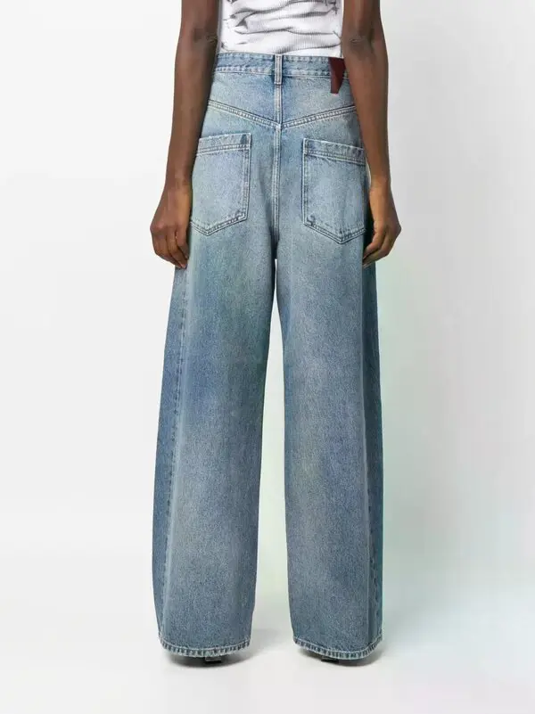 DARKPARK Ines Asymmetric Wide-leg Jeans