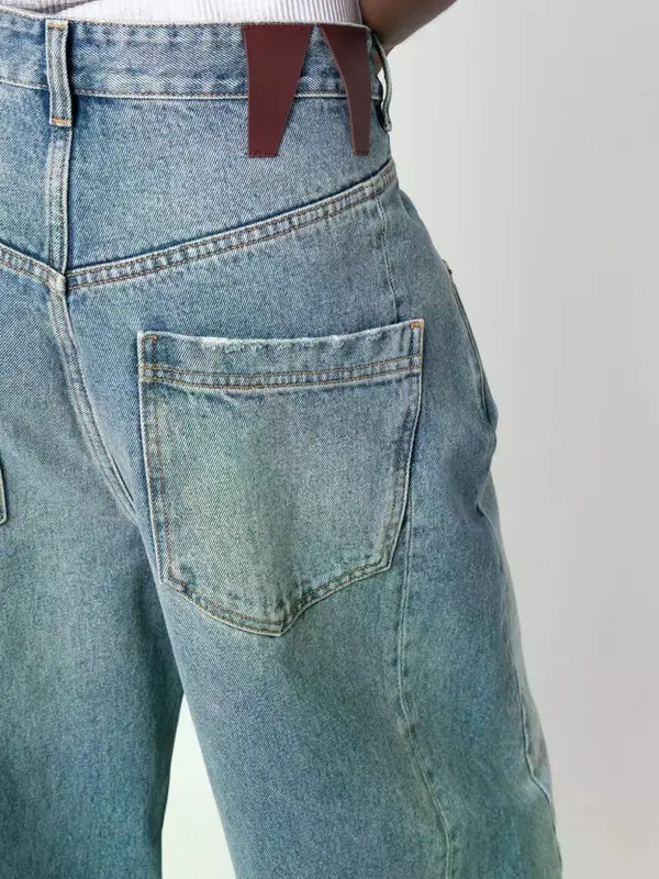 DARKPARK Ines Asymmetric Wide-leg Jeans