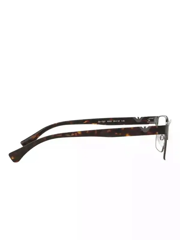 Emporio Armani Matte Rectangle-frame Glasses - Silver