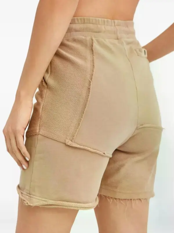 SEROYA Dax Drawstring Frayed Shorts - Neutrals