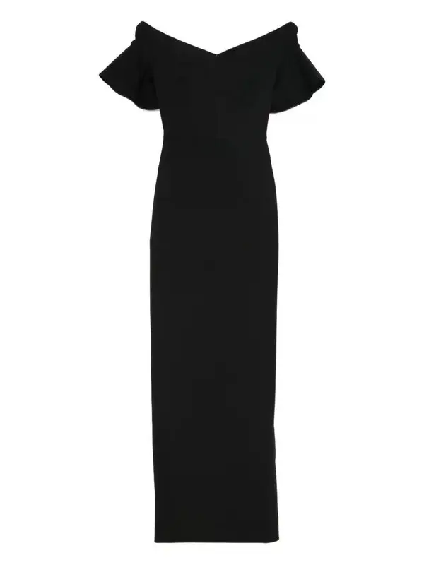Solace London Cielo Off-shoulder Maxi Dress - Black