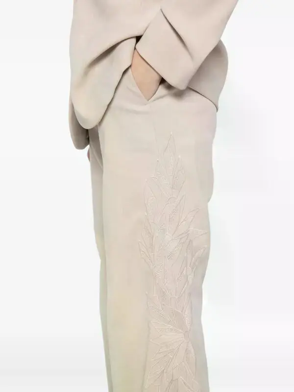 SAIID KOBEISY Embroidered Flared Trousers