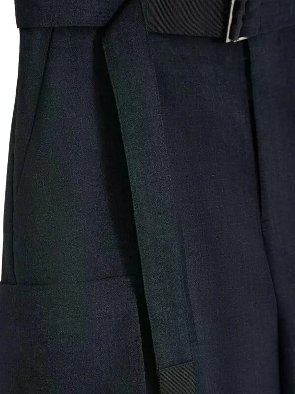 Sacai Wide Leg Cargo Trousers