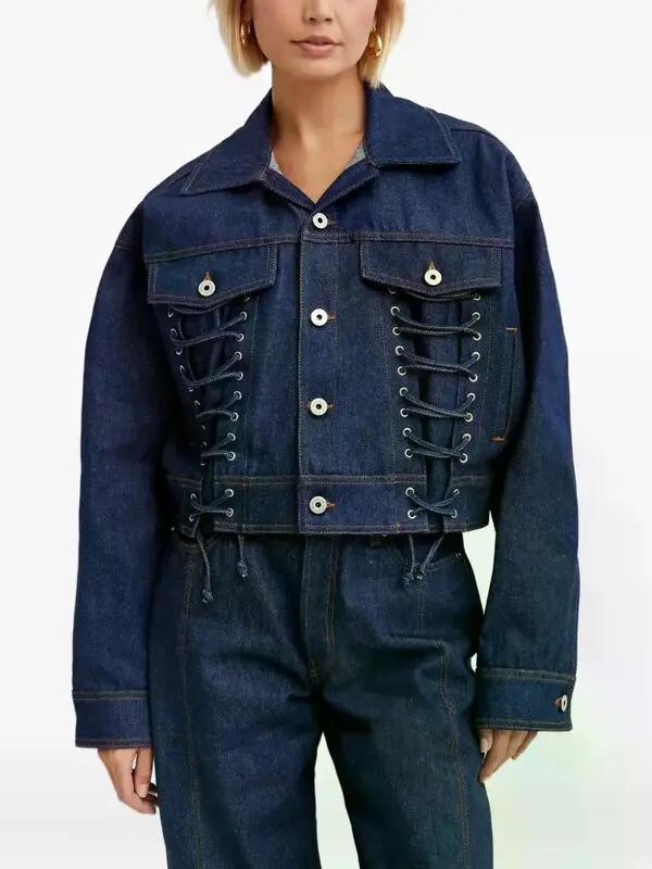JEAN PAUL GAULTIER Lacing-detail Denim Jacket