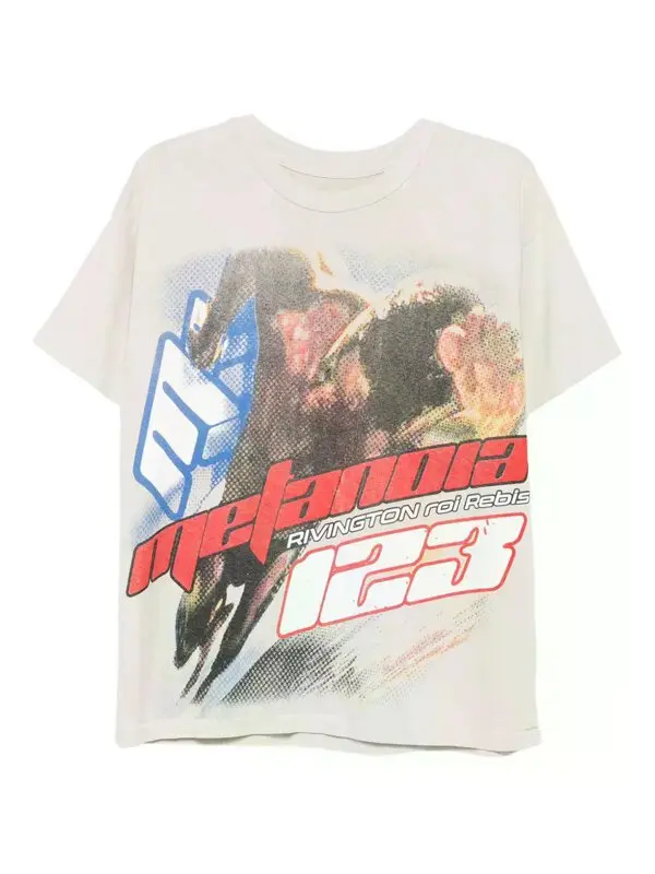 RRR123 Graphic-print T-shirt - Grey