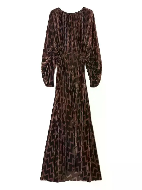 LANVIN Chevron-pattern Maxi Dress