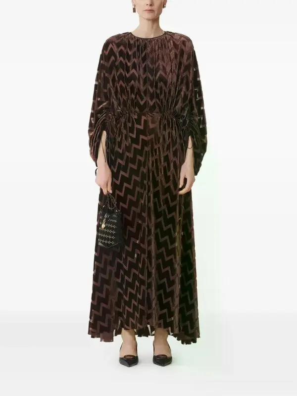 LANVIN Chevron-pattern Maxi Dress