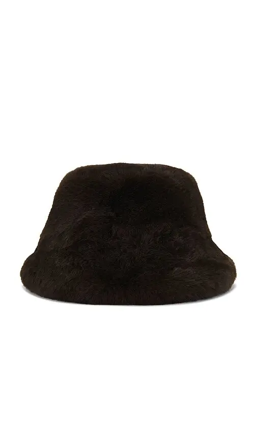LOVERS AND FRIENDS Elias Faux Fur Bucket Hat - Sable Brown