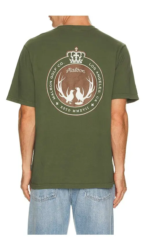 MALBON Oakwood T-shirt In Army - Olivine