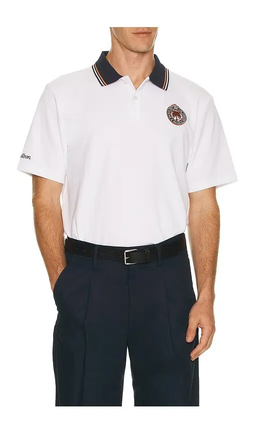 MALBON Fairway Oakwood Polo - White