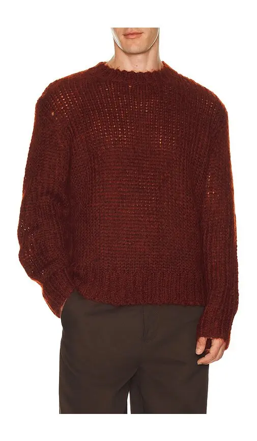 ALLSAINTS Myles Crew Neck Sweater - Rust Red