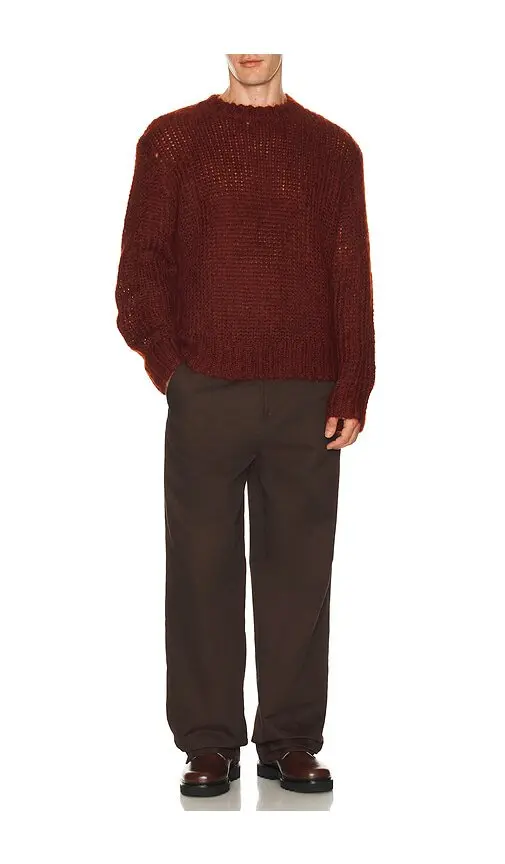 ALLSAINTS Myles Crew Neck Sweater - Rust Red