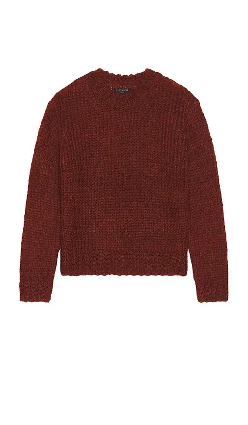 ALLSAINTS Myles Crew Neck Sweater - Rust Red
