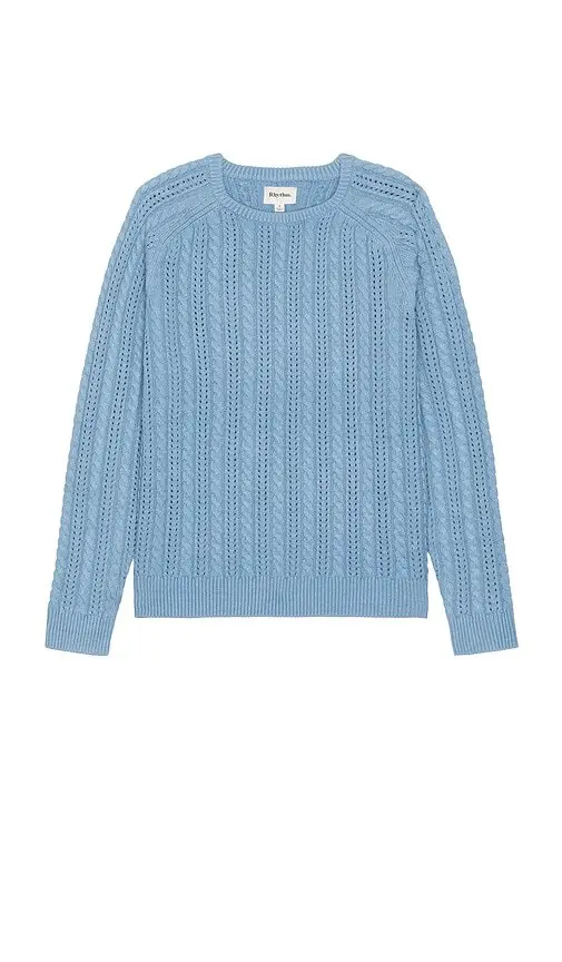 RHYTHM Pointelle Crew Knit Sweater