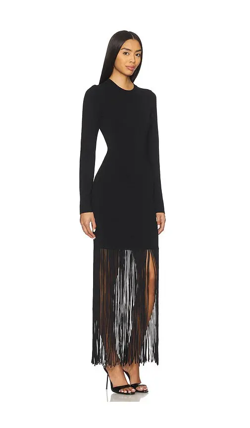 NICHOLAS Fiorella Long Sleeve Fringe Dress