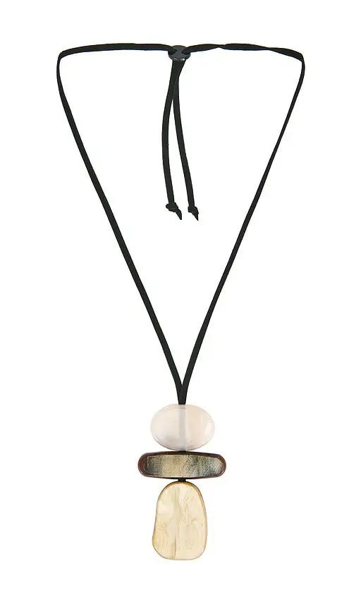 8 Other Reasons Amalfi Drip Necklace - Pink & Multi Brown