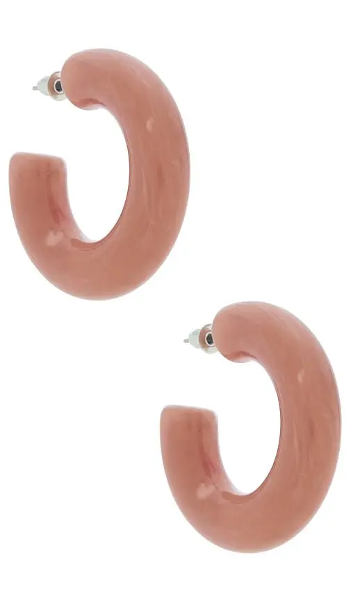 8 Other Reasons Acrylic Hoop Earrings - Mauve