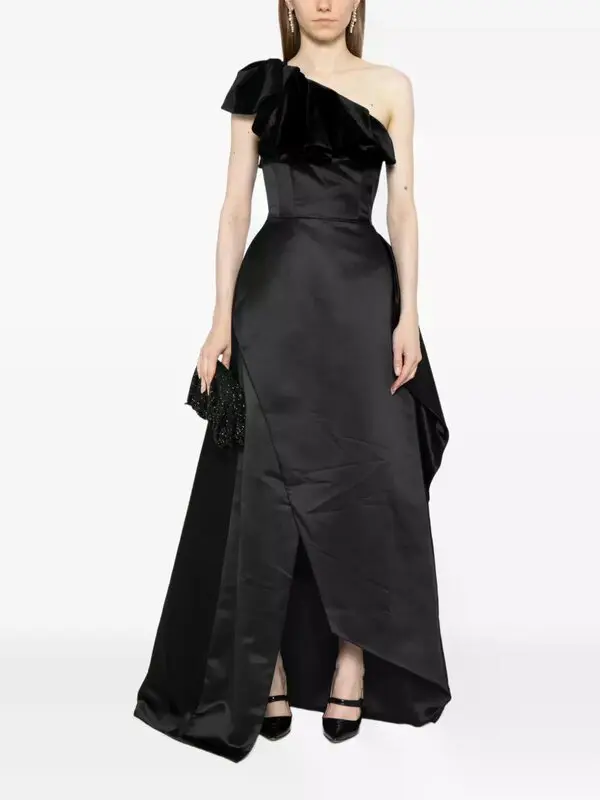 SAIID KOBEISY Asymmetric Neck Dress