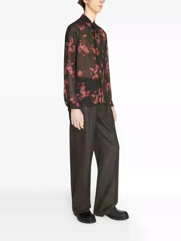 Dries Van Noten Popover Silk Shirt