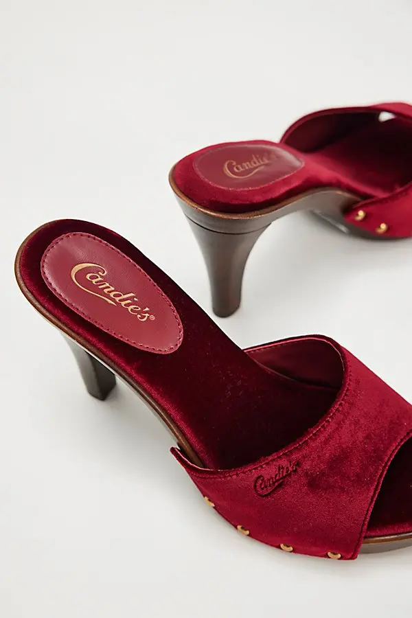 CANDIE'S Velvet Clogs - Wine - Fp Exclusive