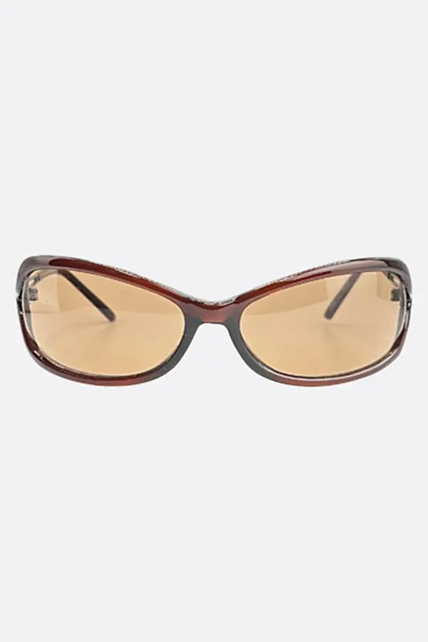 GIANT VINTAGE SUNGLASSES Giant Vintage Pollen Y2k Square Sunglasses - Jelly Brown Brown
