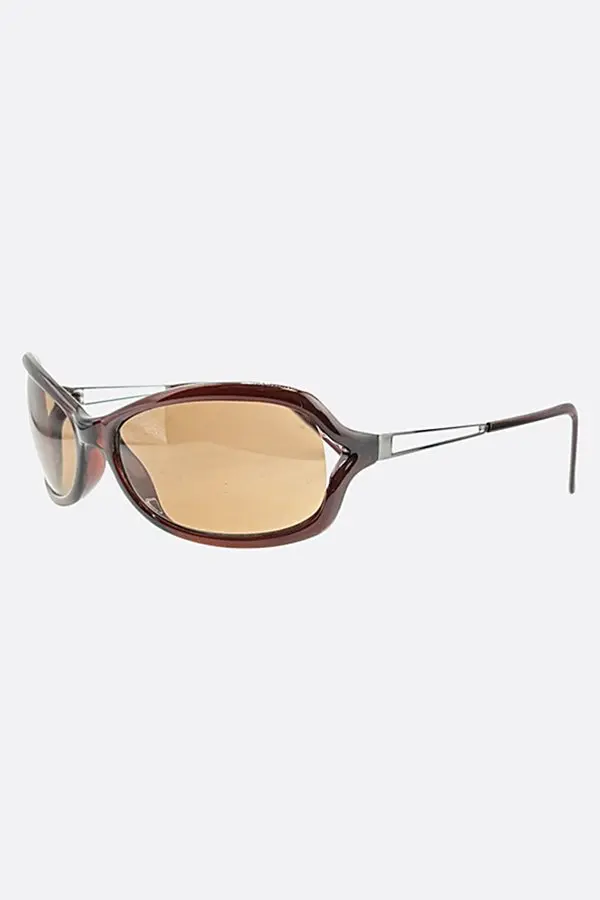 GIANT VINTAGE SUNGLASSES Giant Vintage Pollen Y2k Square Sunglasses - Jelly Brown Brown