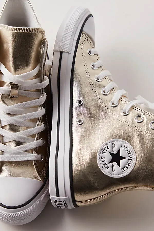CONVERSE Chuck Taylor All Star Metallic High-top Sneakers - Metallic Light Gold