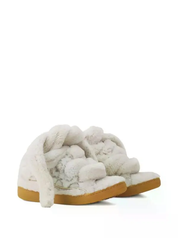 LANVIN Curb Shearling Sneakers - White