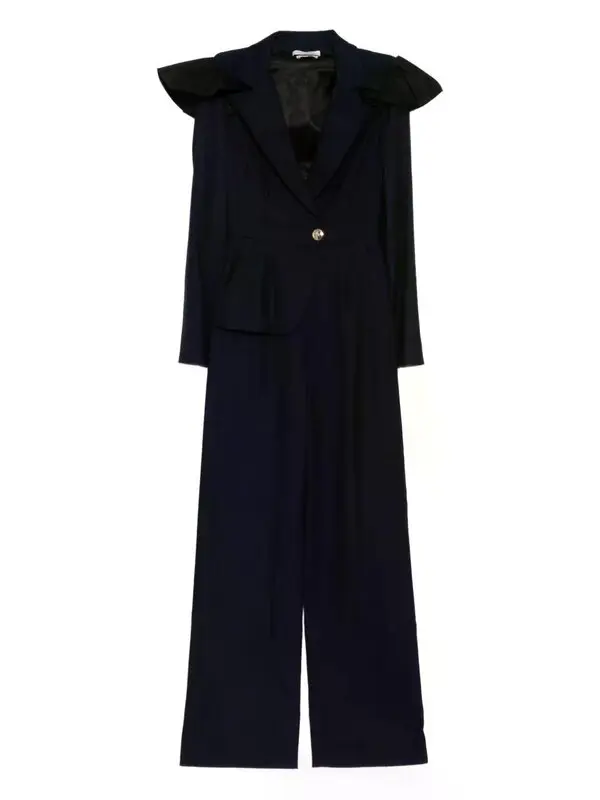 SAIID KOBEISY Ruffled Jumpsuit - Blue