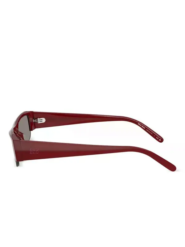 Miu Miu Vedette Rectangle Sunglasses - Red