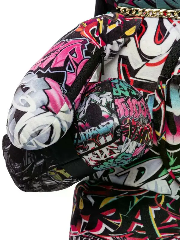 SPRAYGROUND Graffiti-print Bear-shape Backpack