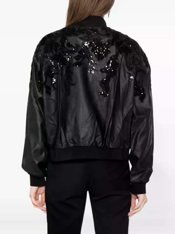 SAIID KOBEISY Beaded Leather Jacket