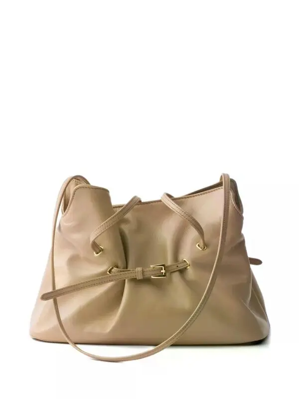 Prada Small Dada Leather Shoulder Bag - Neutrals