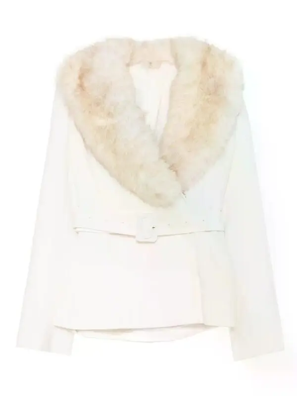 SAIID KOBEISY Fur-trimmed Jacket - Neutrals