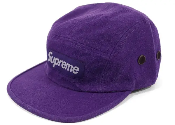 Supreme Napped Canvas Camp Cap - Purple