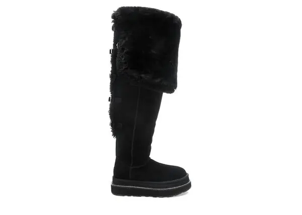 UGG X Sacai Thigh High Boots - Black