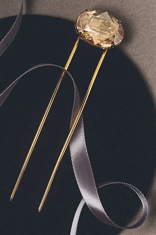 JENNIFER BEHR Gemma Crystal Hair Pin - Gold