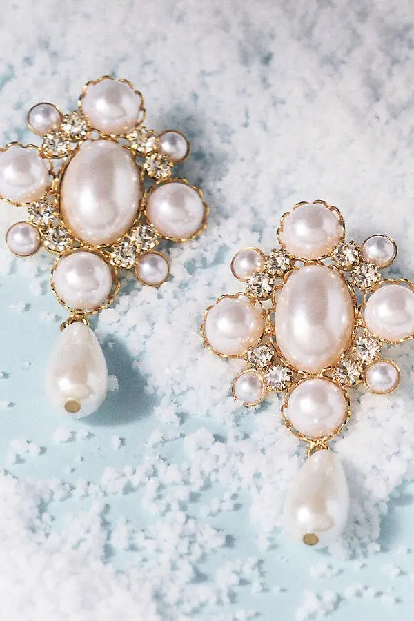 JENNIFER BEHR Jubilee Drop Earrings - Pearl