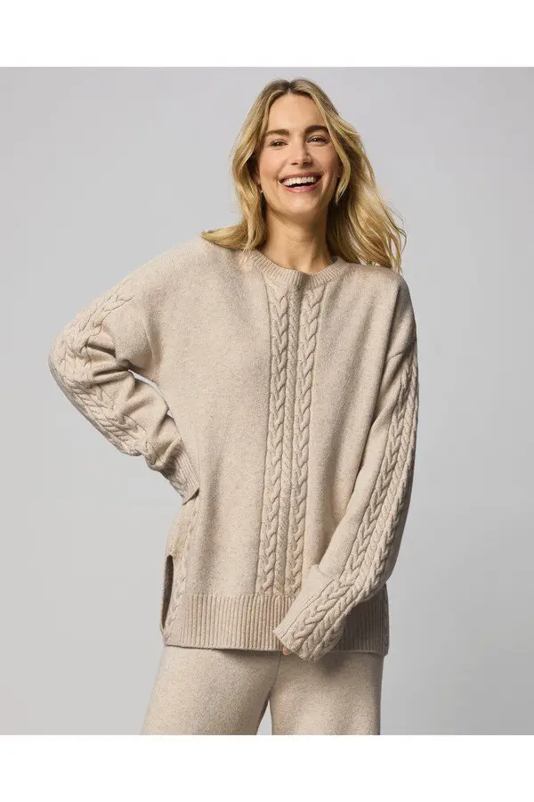 Splendid Jet Set Crewneck Sweater - Natural