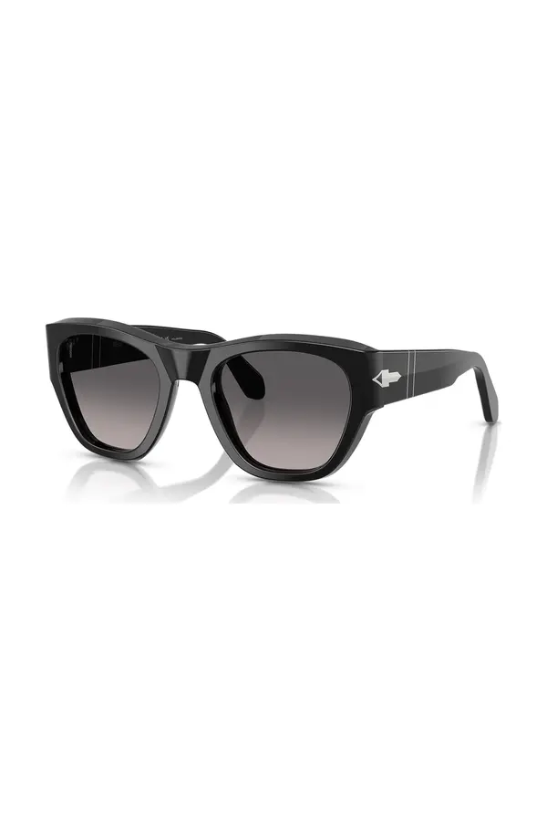 Persol Rectangular Full Rim Sunglasses - Black