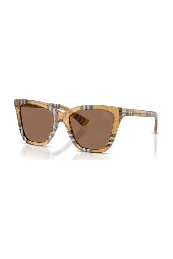 Burberry Full Rim Square Frame Sunglasses - Brown