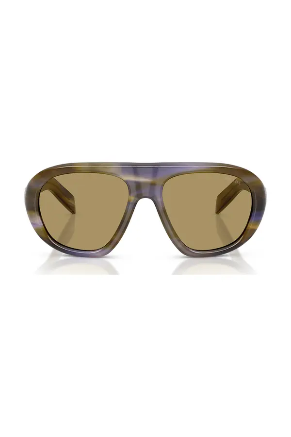 Prada Acetate Irregular Full Rim Sunglasses