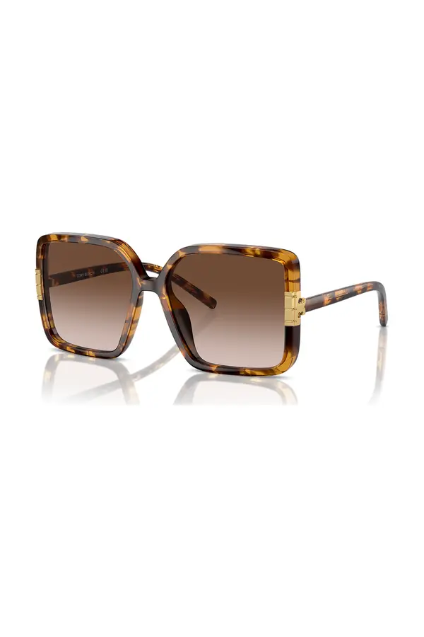 Tory Burch Square Frame Sunglasses - Brown
